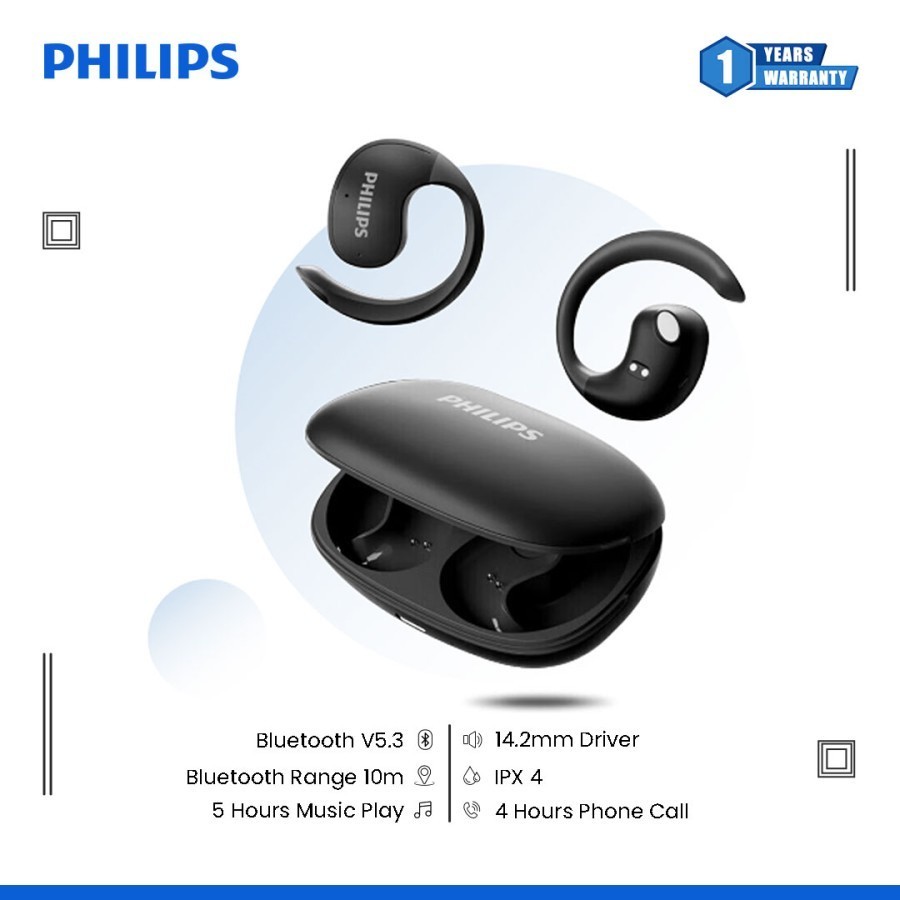 TWS Philips TAT2708 Open Ear Bluetooth 5.3 IPX4 - True Wireless Stereo ...